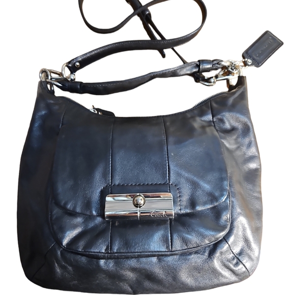 Coach | Bags | Coach Kristin Black Leather Hobo Shoulder Bag | Poshmark